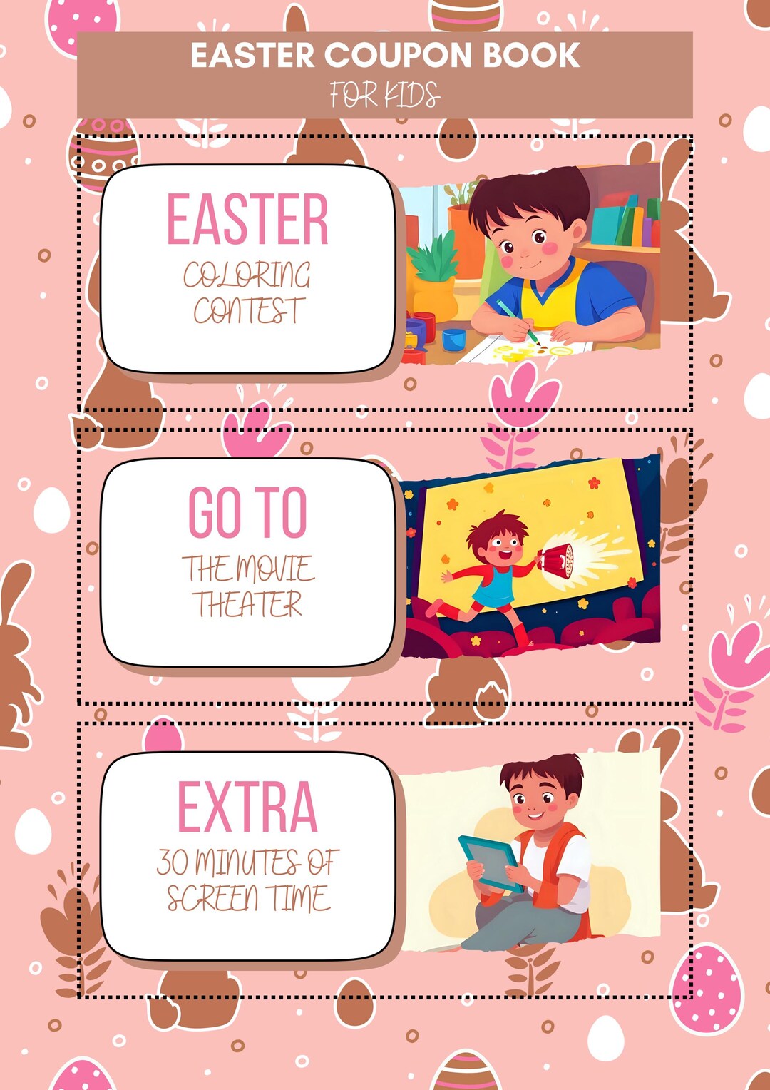 Ultimate Printable Easter Coupon Book for Kids! - Etsy