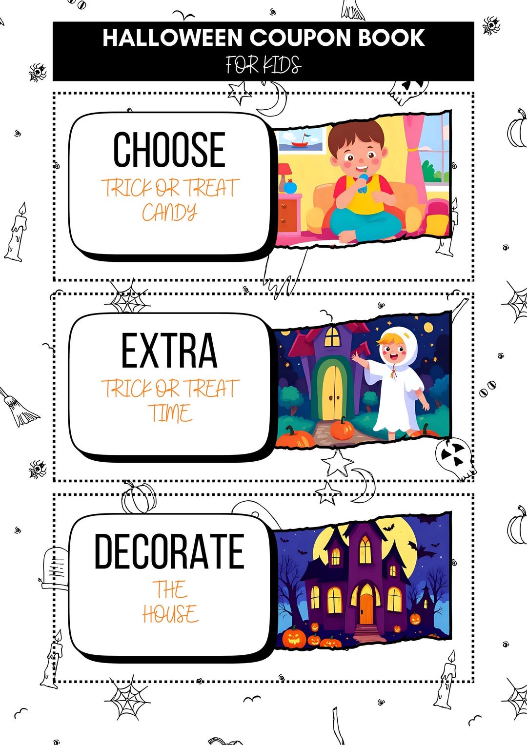 Ultimate Printable Halloween Coupon Book for Kids! - Etsy