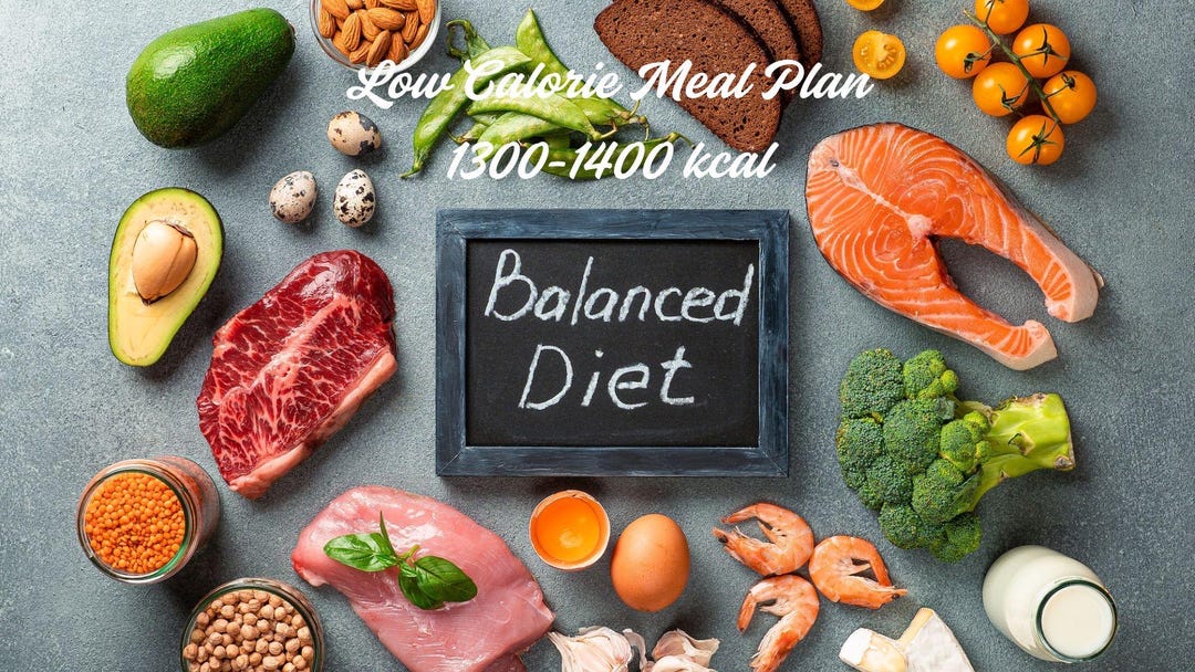 1300–1400 Calorie Meal Plan PDF | Low Calorie Weight Loss Diet | Daily ...