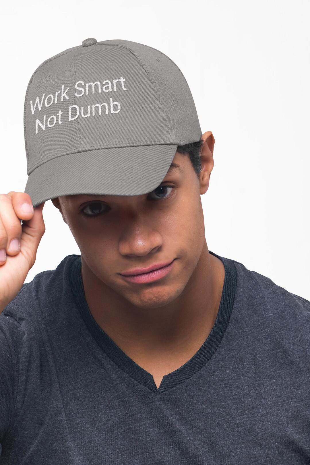 Work Smart Not Dumb Snapback Cap, Flat Brim Hat - Etsy