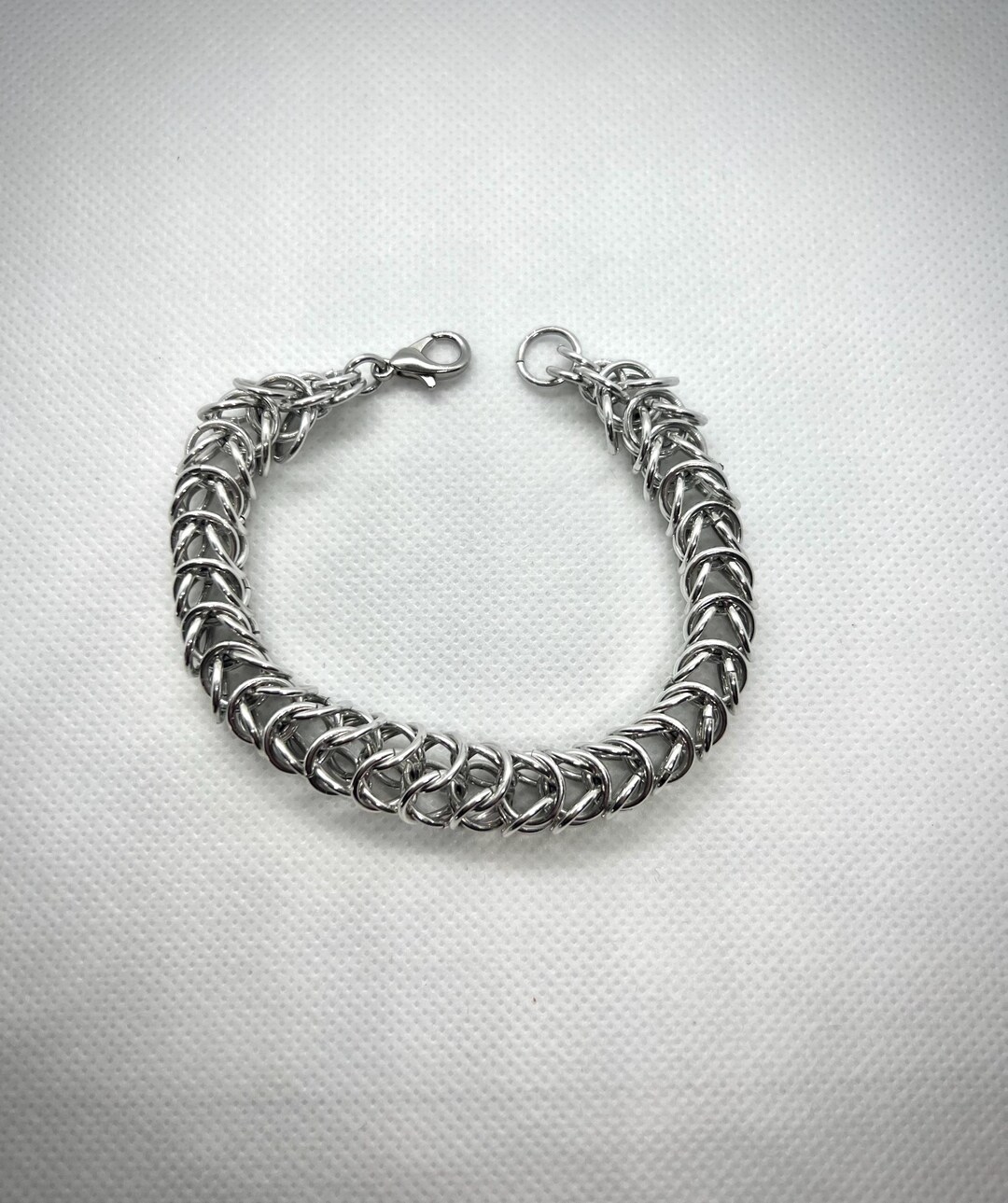 Chainmaille Box Weave Bracelet, Chainmail Jewelry - Etsy