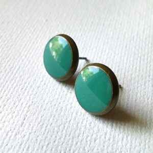 Grayed Jade Earrings greyed Jade Studs Gray Jade Earrings - Etsy