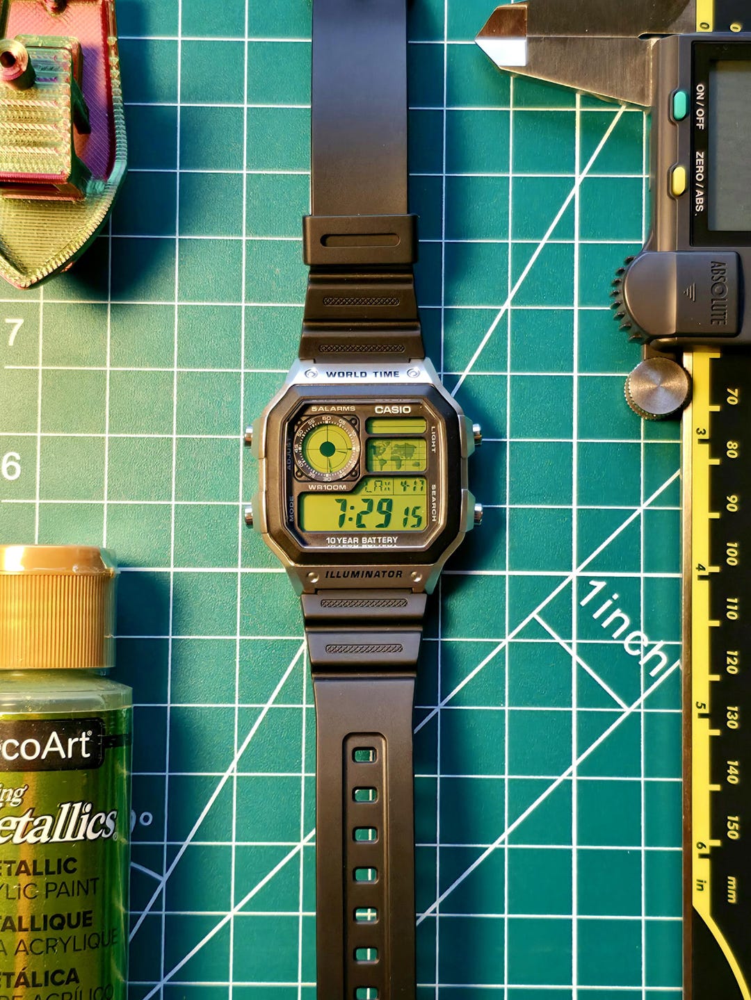 Retro Yellow/black Custom Casio Royale AE1200 Digital Watch - Etsy