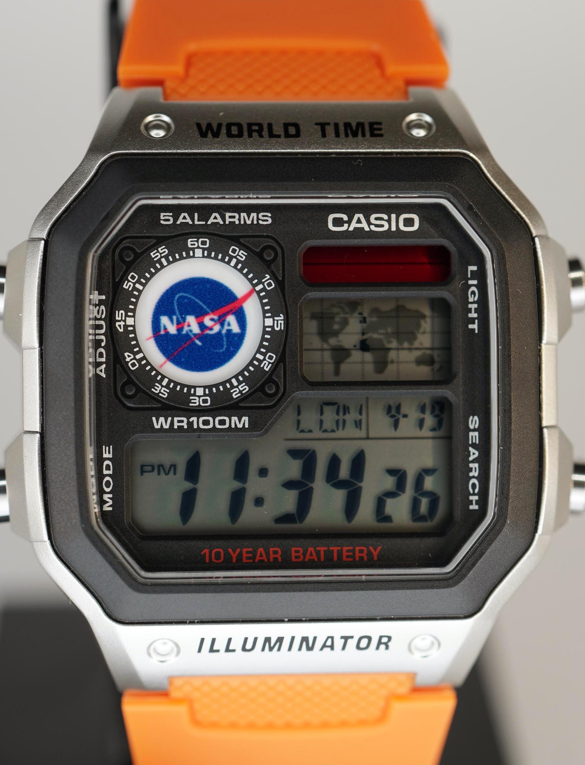 NASA Space Custom Casio Royale AE1200 Watch Mod - Etsy