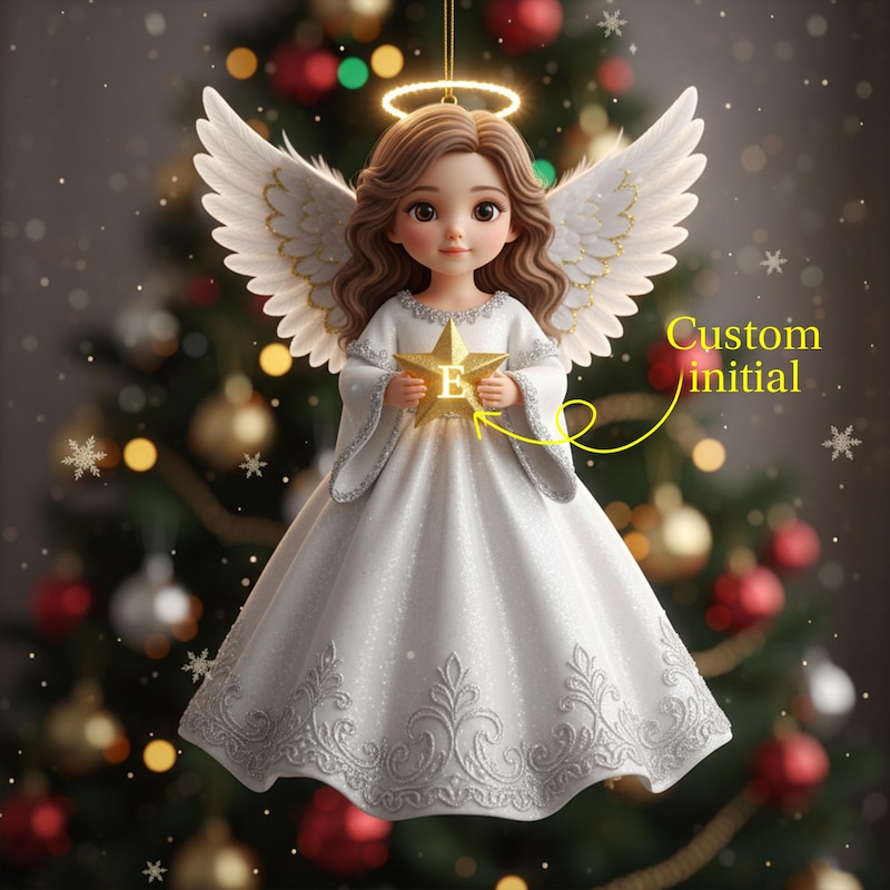 Elegant Initial Ornament - Etsy