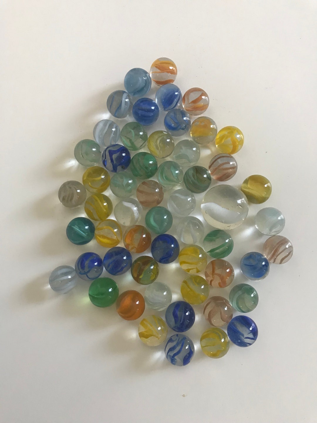 Set of Swirl Colored Marbles/shooter/game-decor - Etsy