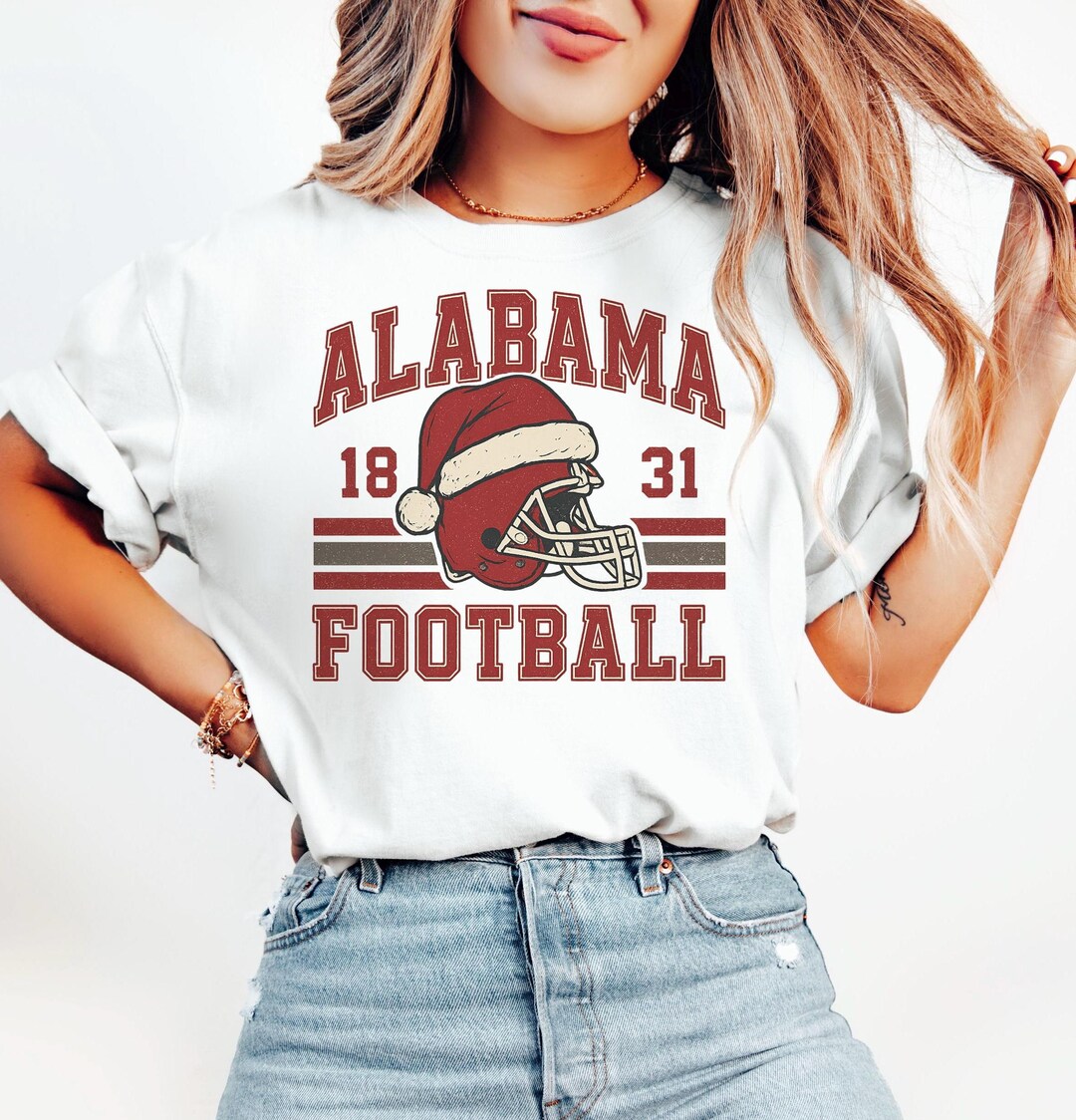 Alabama Football Christmas PNG: Vintage Santa Hat, Crimson Design ...