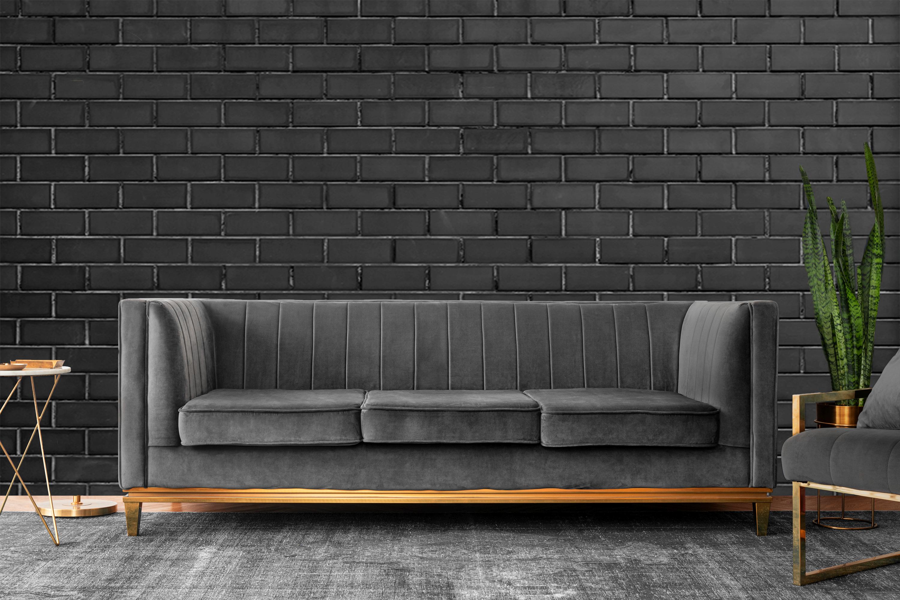 Matte Black Brick Wallpaper – Industrial Brick Texture for Stylish Home ...