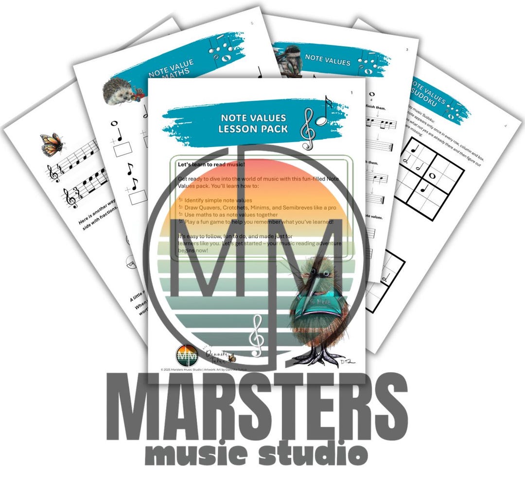 Note Values Music Activity Pack: Beginner Learning Worksheet (PDF ...