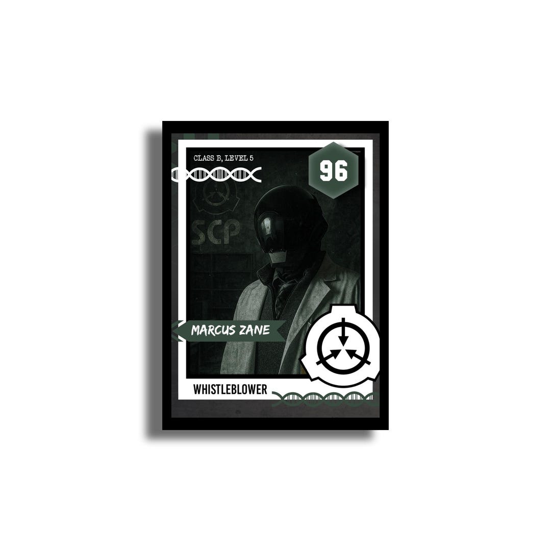 SCP Foundation Trading Cards - Marcus Zane - Etsy