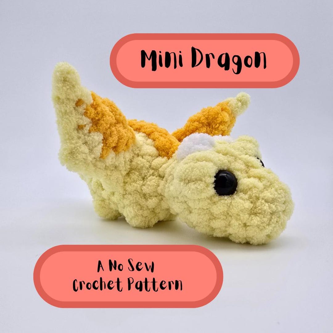 No Sew Mini Dragon Amigurumi Crochet Pattern - Etsy