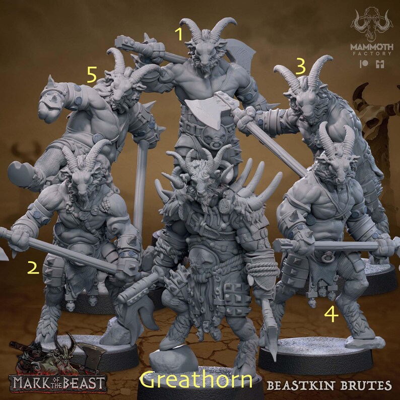 Mammoth Factory, Mark of the Beast | TTRPG Minis | Dnd Pathfinder ...