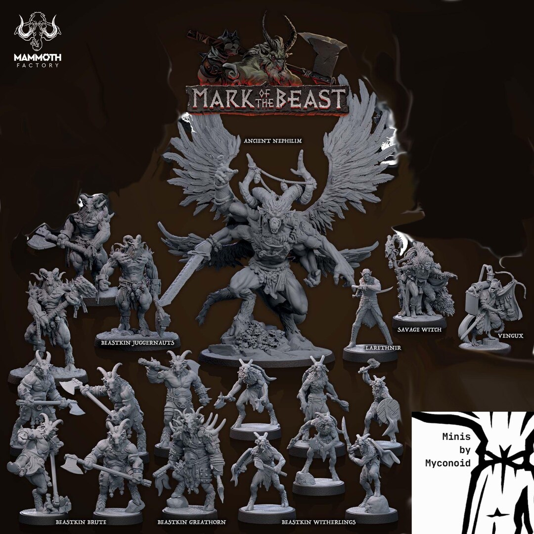 Mammoth Factory, Mark of the Beast | TTRPG Minis | Dnd Pathfinder ...
