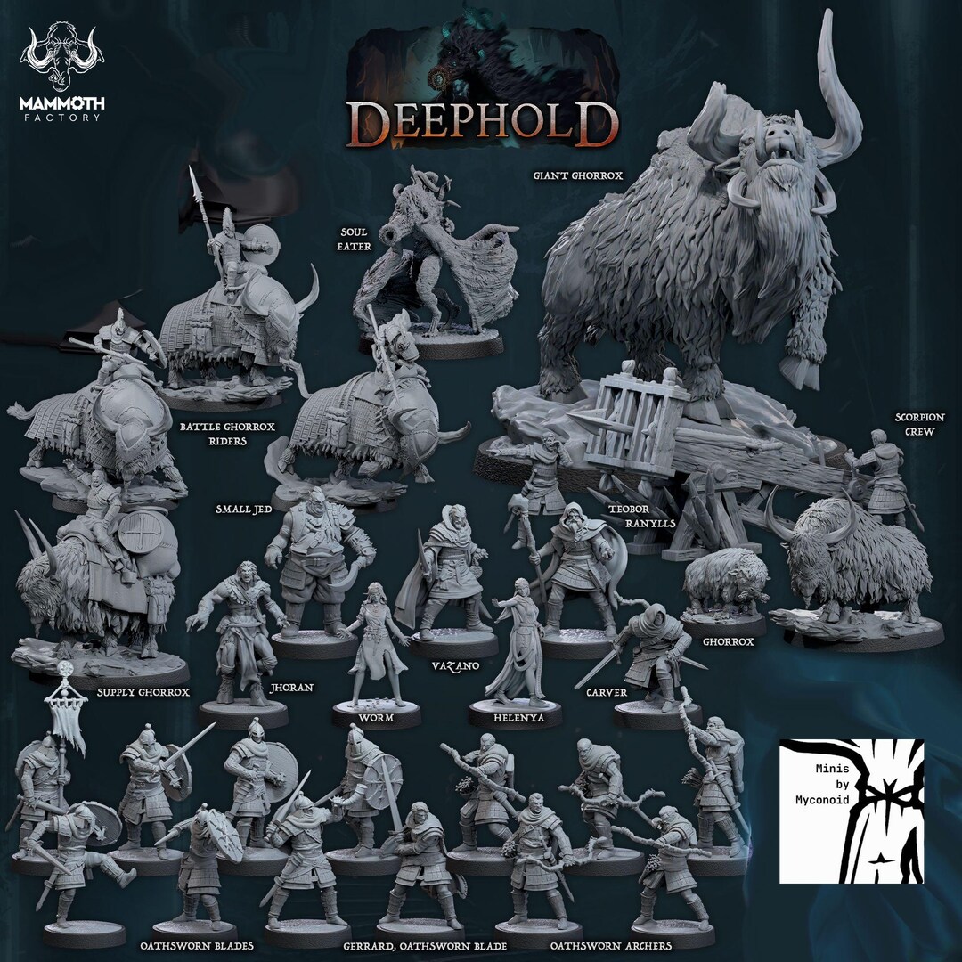 Mammoth Factory, Deephold | TTRPG Minis | Dnd | War Buffalo | Noble ...