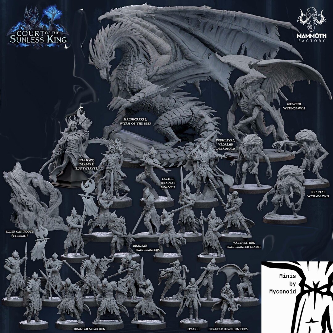 Mammoth Factory Court of the Sunless King | TTRPG Minis | Dragon ...