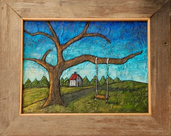 Tree Swing Painting | Etsy