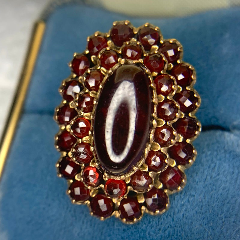 Garnet Antique Ring - Etsy