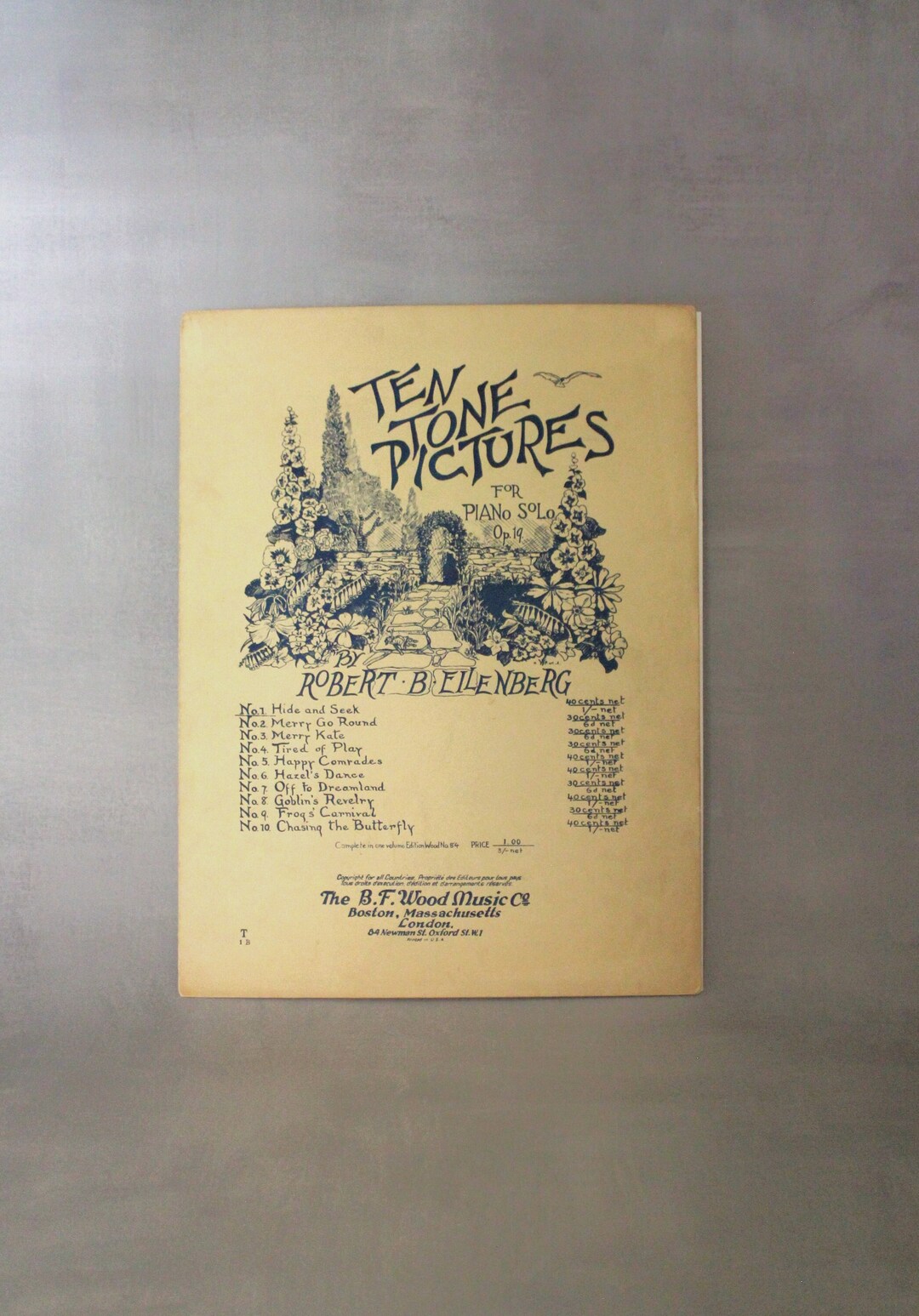 Ten Tone Pictures for Piano Solo (op. 19) No. 1 Hide and Seek (1897) - Etsy