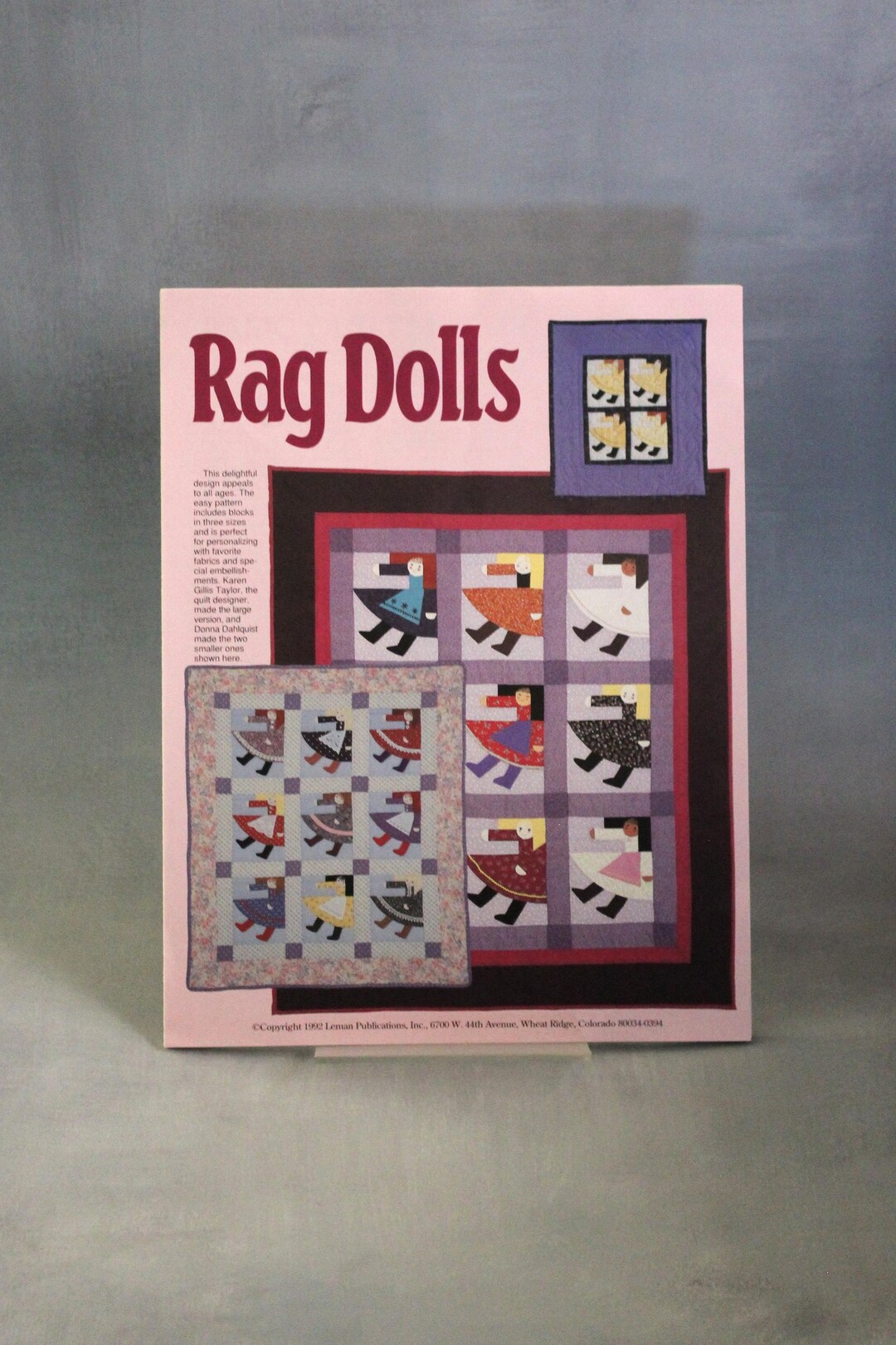 Rag Dolls (quilt Pattern) (1992) - Etsy