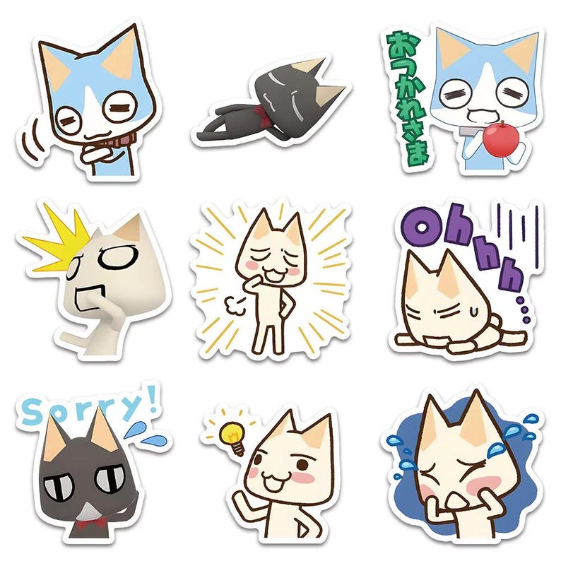 50 Piece Inoue Toro Cartoon Stickers - Etsy