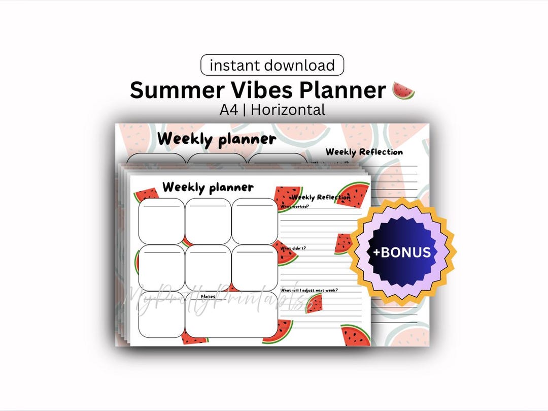 Watermelon Planner | A4 Printable To-do List (digital Download) - Etsy