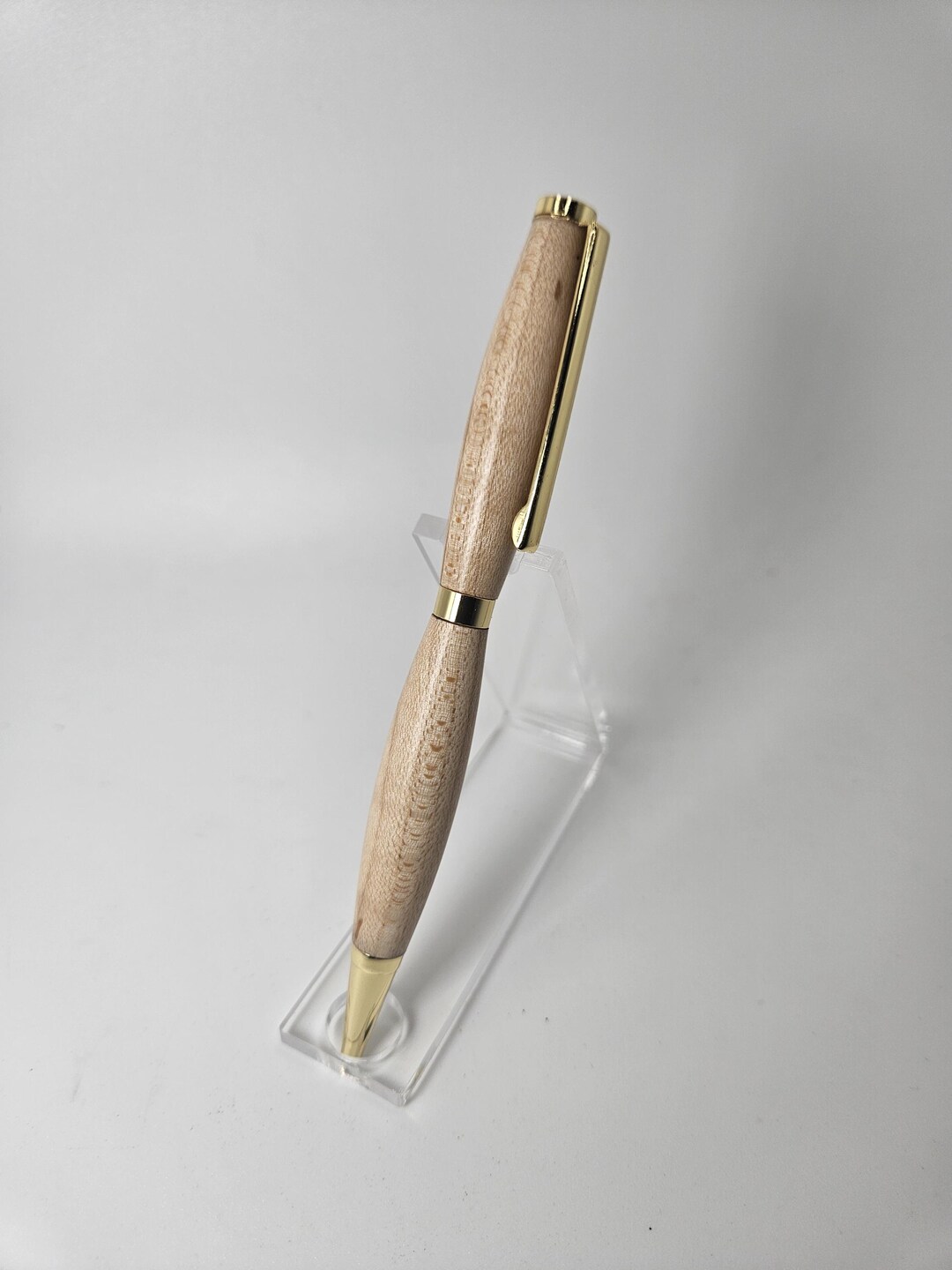 Maple Wood Slimline Pen – Handmade Turned Ballpoint Pen, Perfect Gift ...