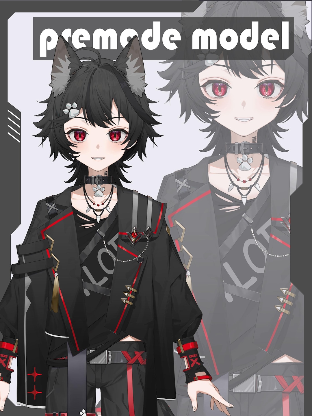 Wolf-dog Shota Vtuber Model: Ready-to-use Live2d Design for Vtube Studio - Etsy