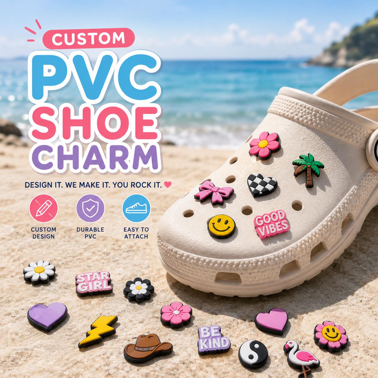 Custom Croc Charms PVC Shoe Decorations, Beach Style Accessories ...