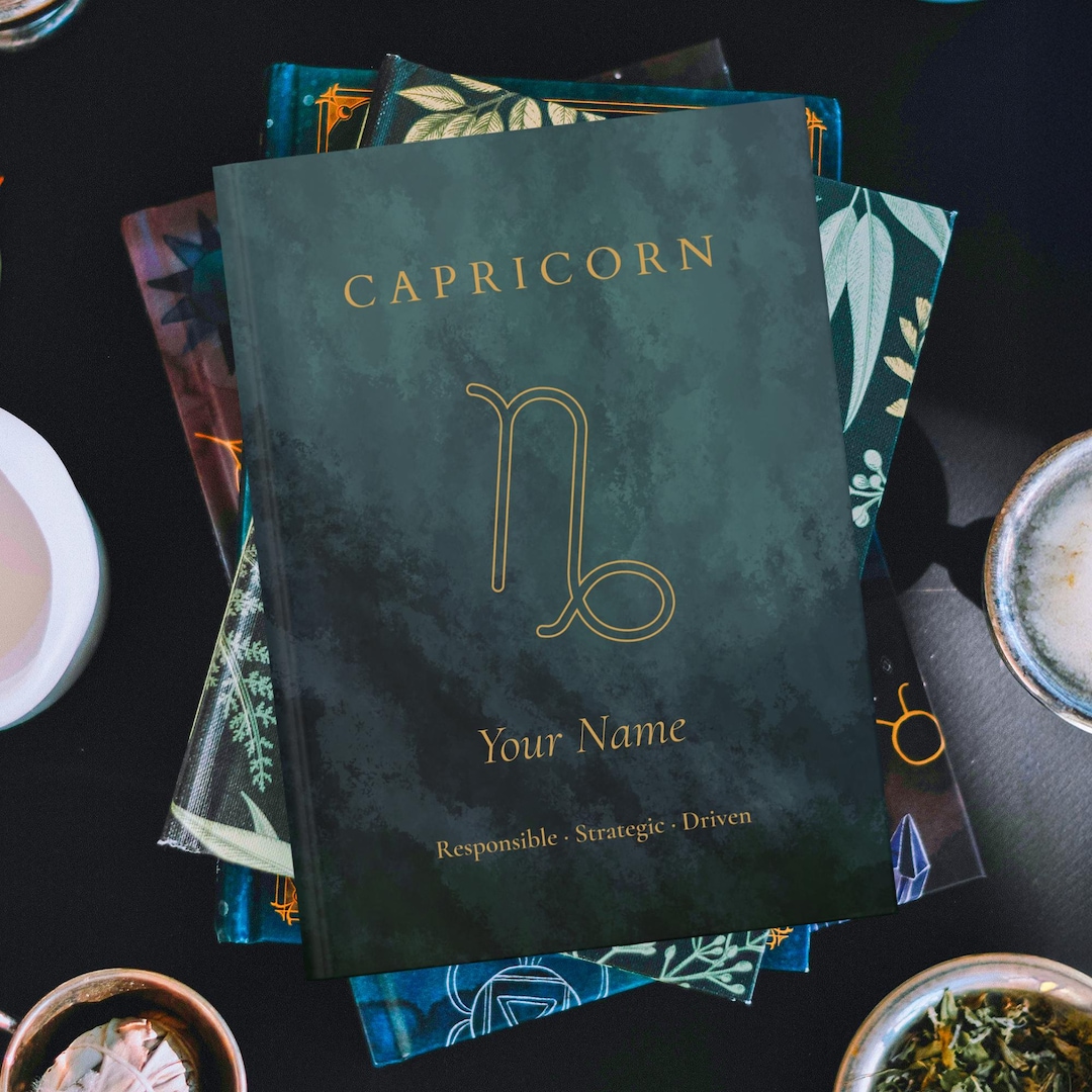 Personalized Capricorn Astrology Journal, Zodiac Notebook for Writing ...