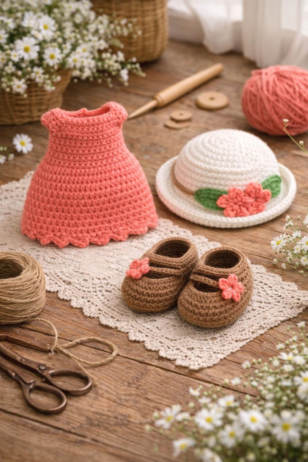 Amigurumi Doll Clothes Crochet Pattern, Dress, Hat, Shoes (PDF Pattern ...