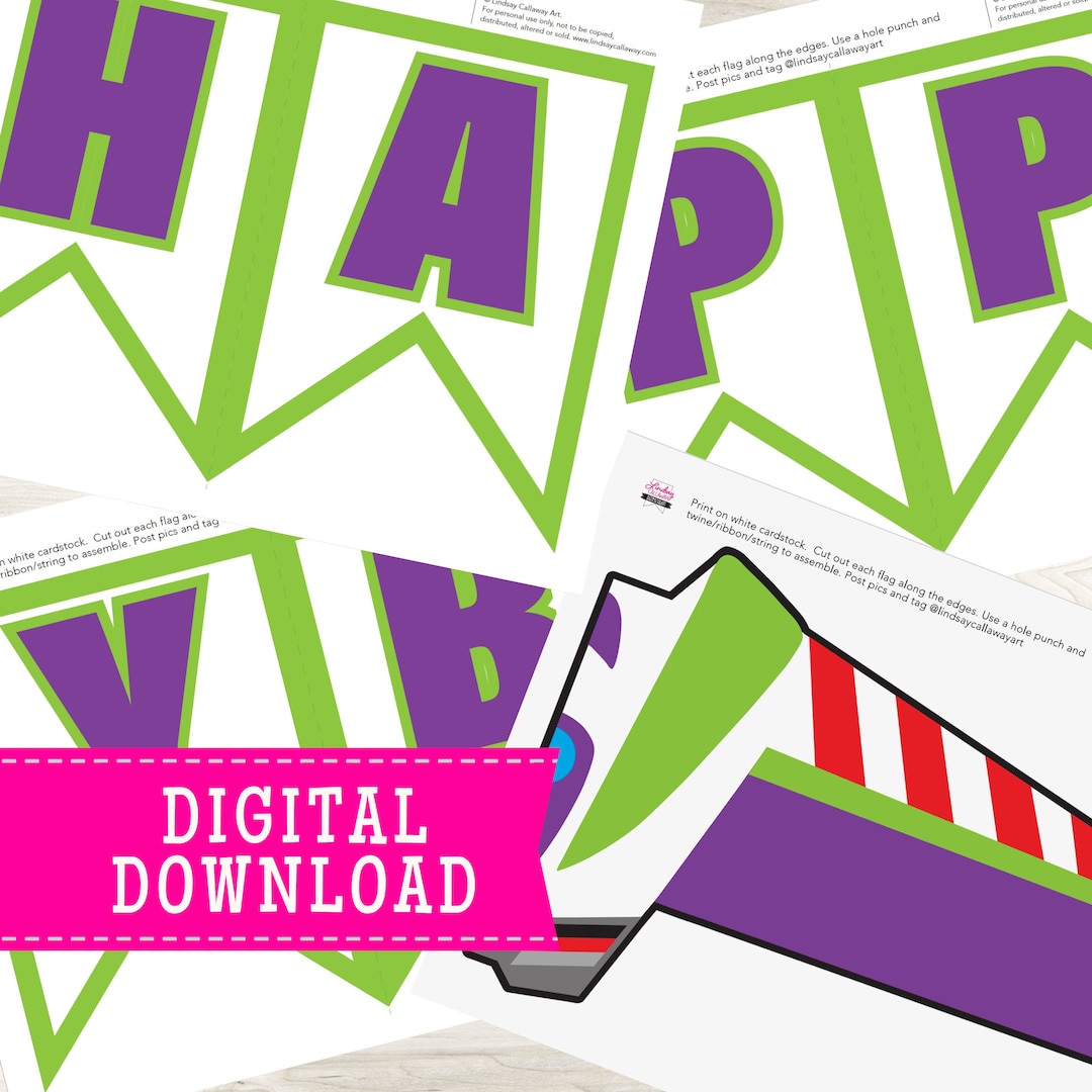 Happy Birthday Buzz Banner | Printable Banner | Instant Download ...