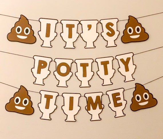 It's Potty Time Poop Party Banner Potty Training Potty | Etsy