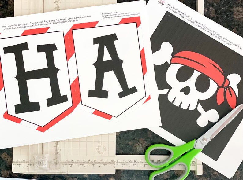 Happy Birthday Pirate Banner Printable Banner Instant - Etsy