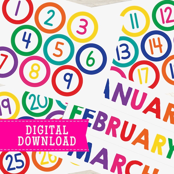 Classroom Calendar Printable - Etsy