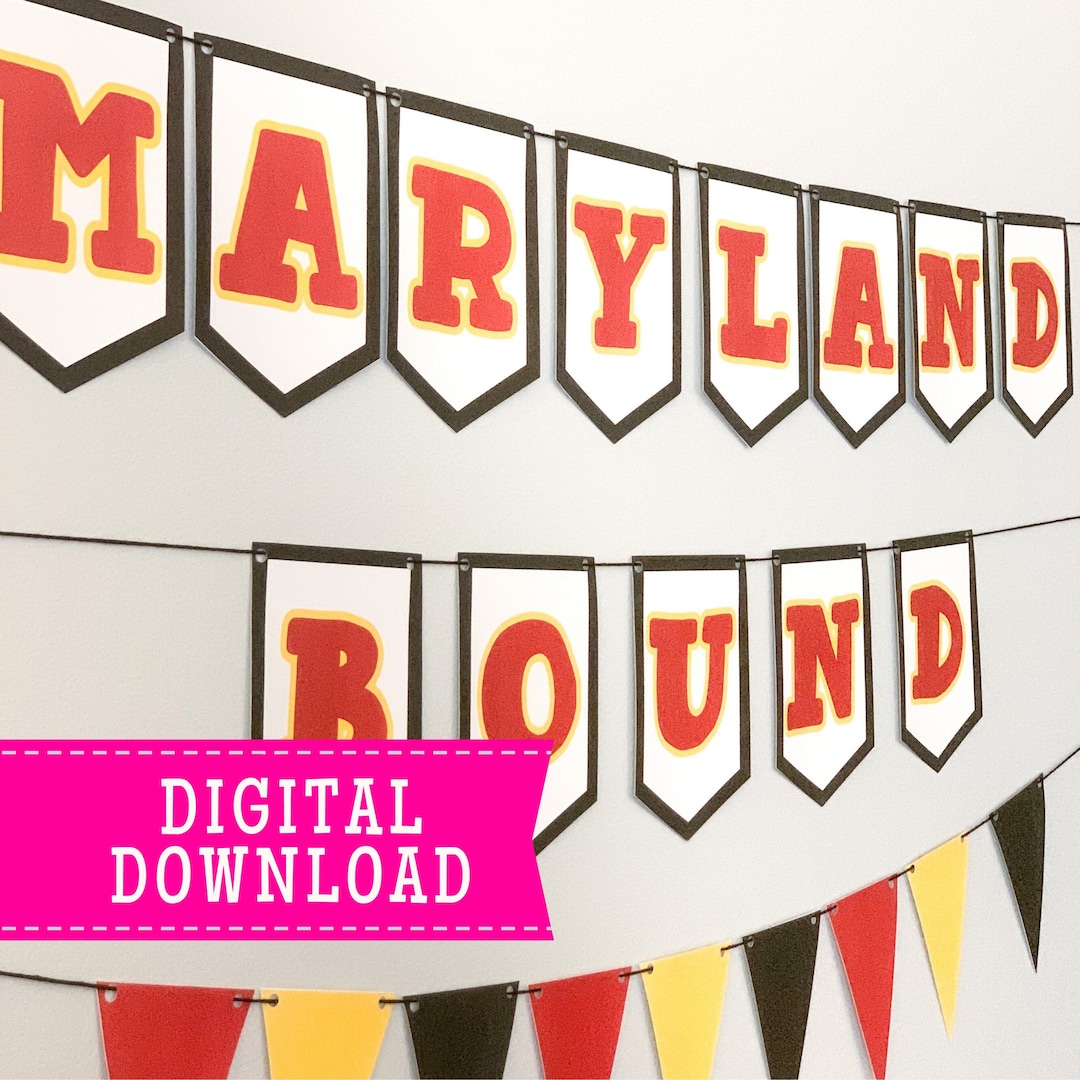 Maryland Bound Graduation Party Banner (digital Download) - Etsy