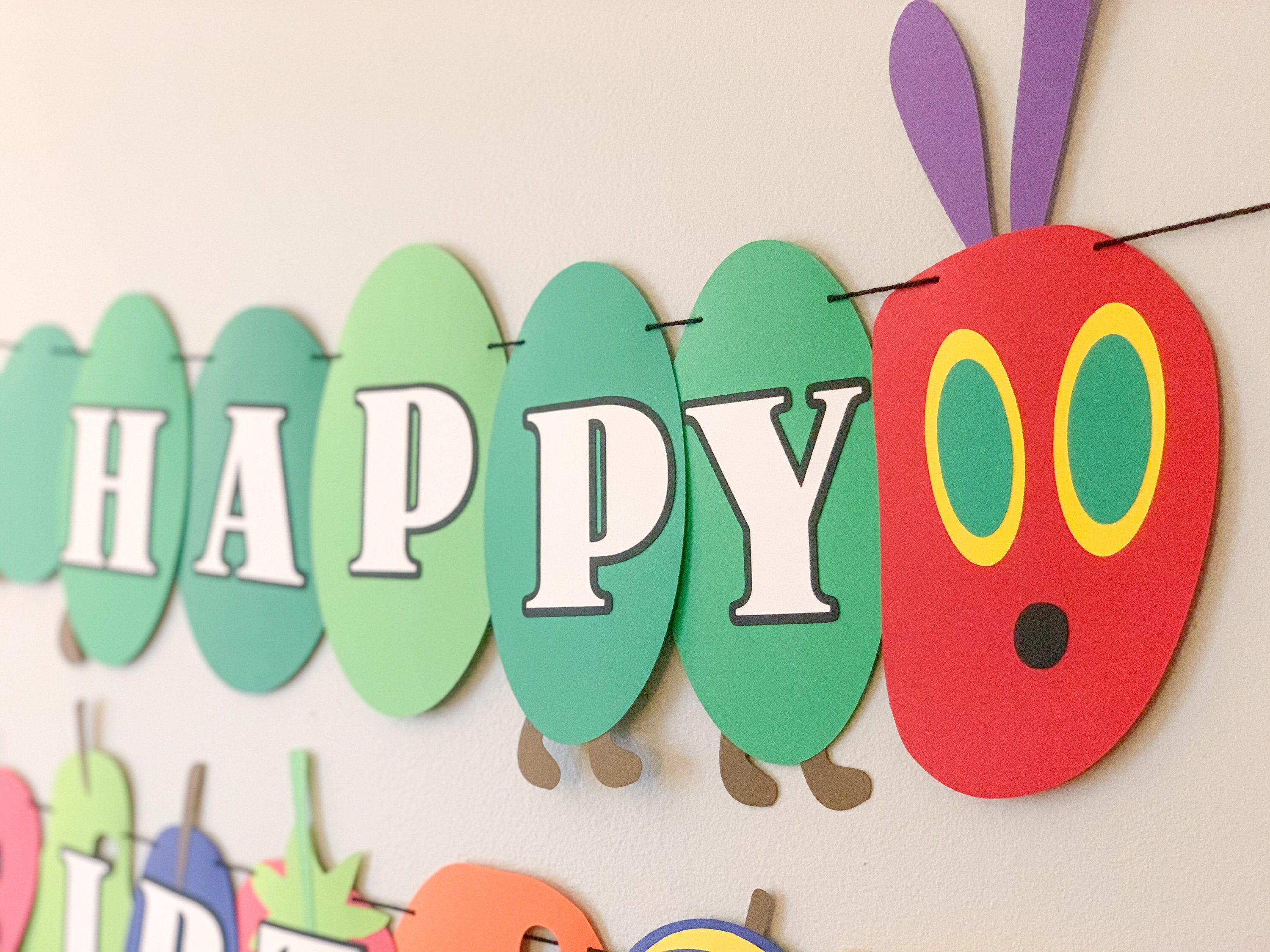 Hungry Caterpillar Birthday Banner