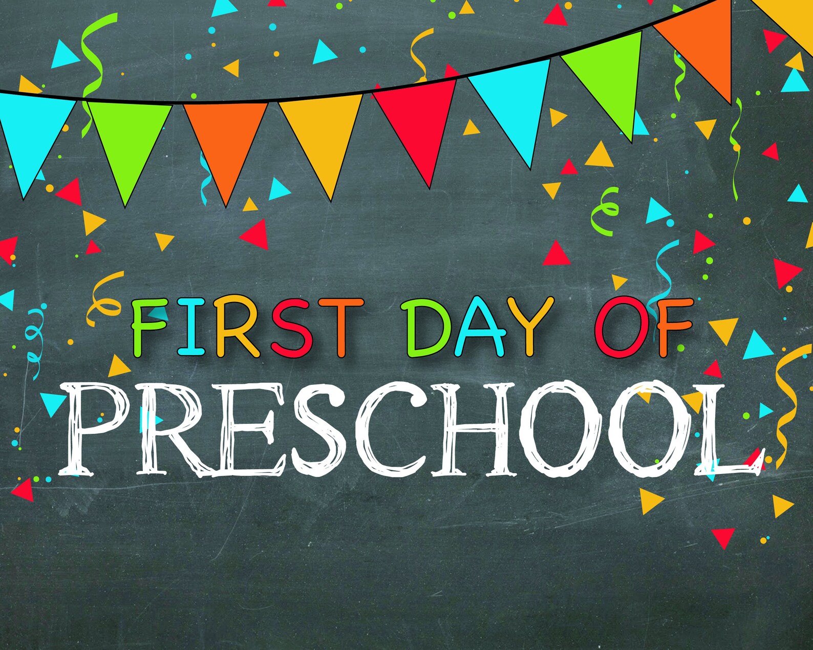 First Day of School Signs Pre-K through College Printable | Etsy