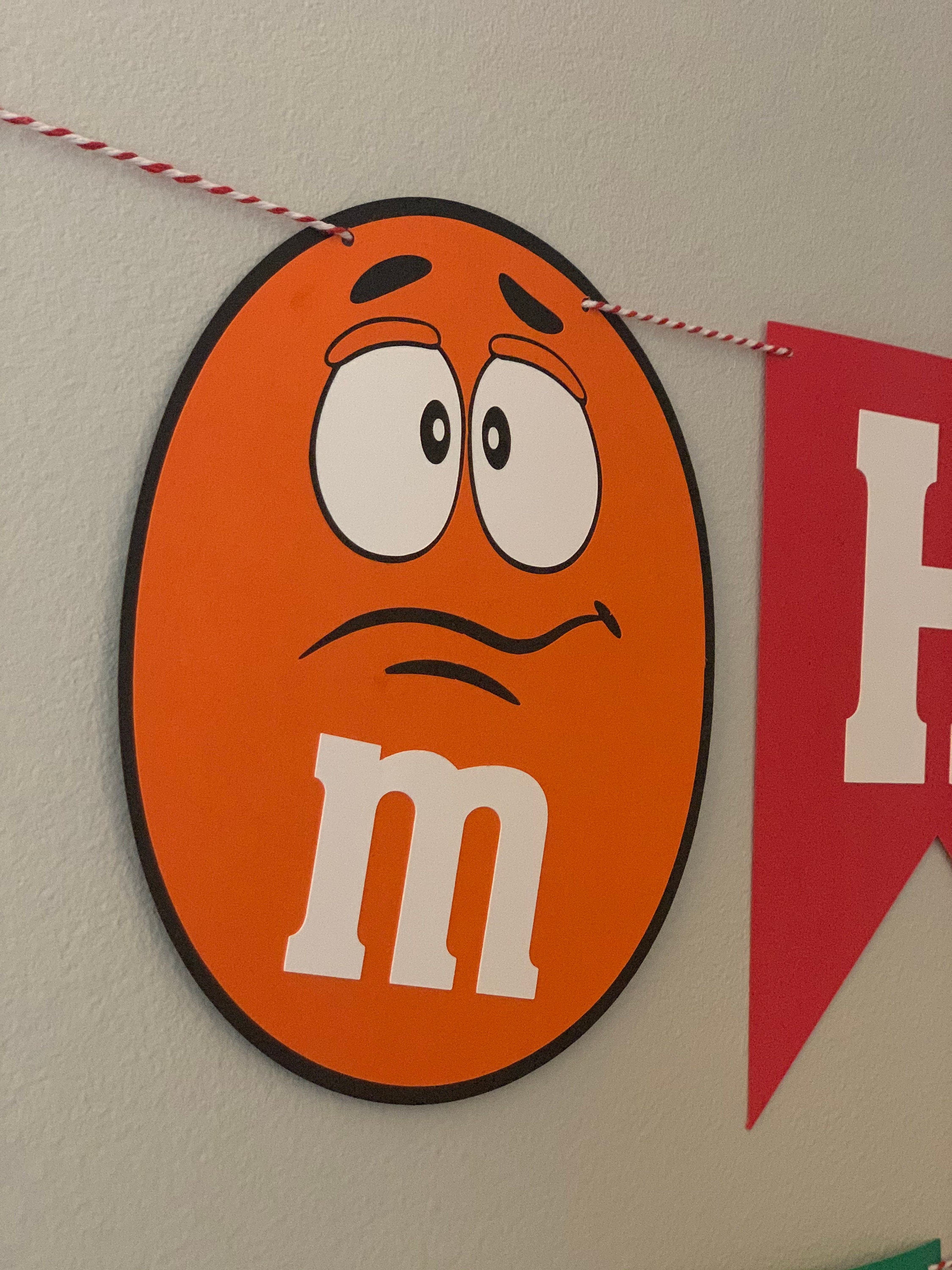 Mandm Candy Themed Happy Birthday Banner M And M Candy Etsy