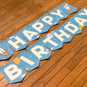 Outer Space Happy Birthday Printable Banner Instant Download Print-at ...