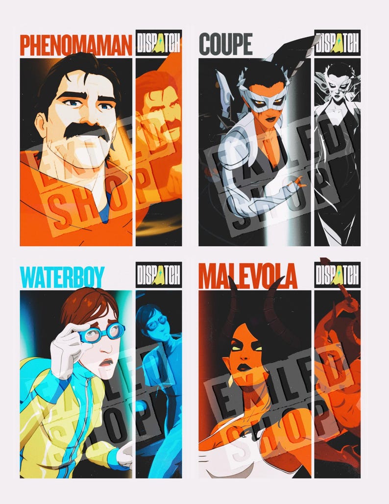 Dispatch Character Posters, Video Game Wall Art - Etsy