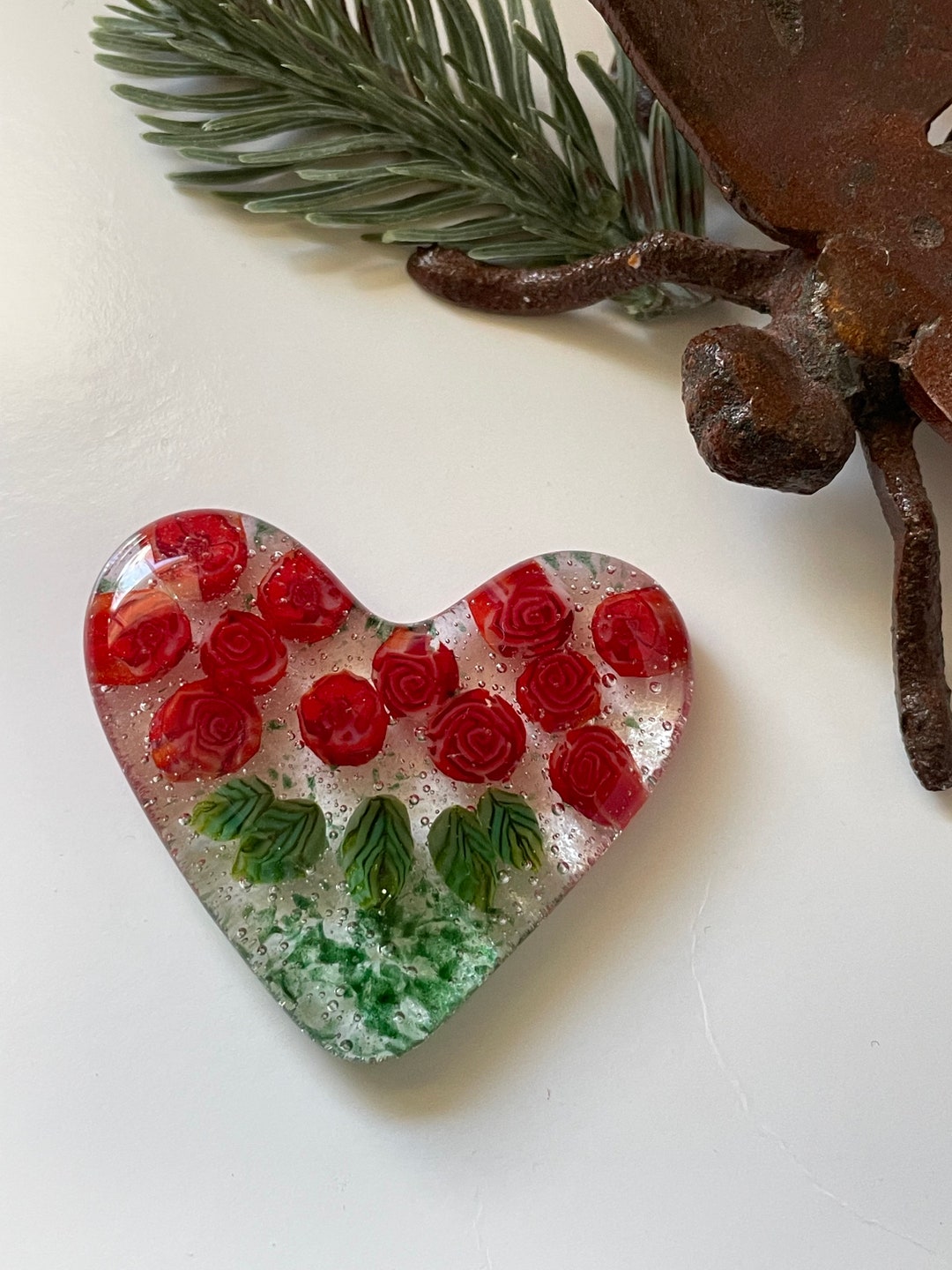 Pocket Heart Hug - Fused Glass Heart - Love Token - Perfect Gift for ...