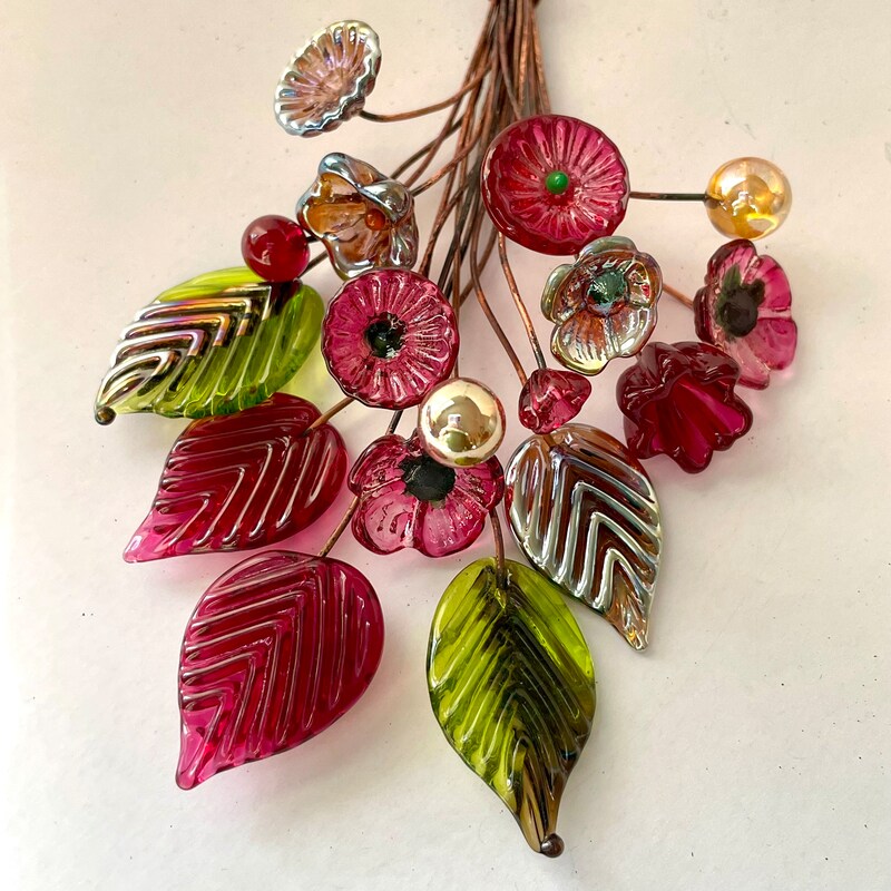 Glass Flowers - Etsy