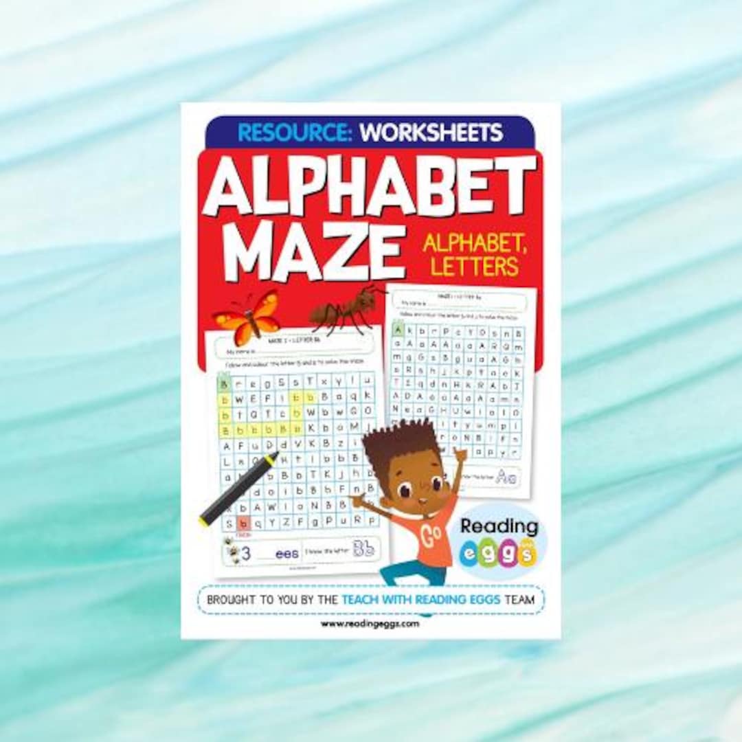 Alphabet Maze Worksheet, Letter Recognition Activity (digital Download ...