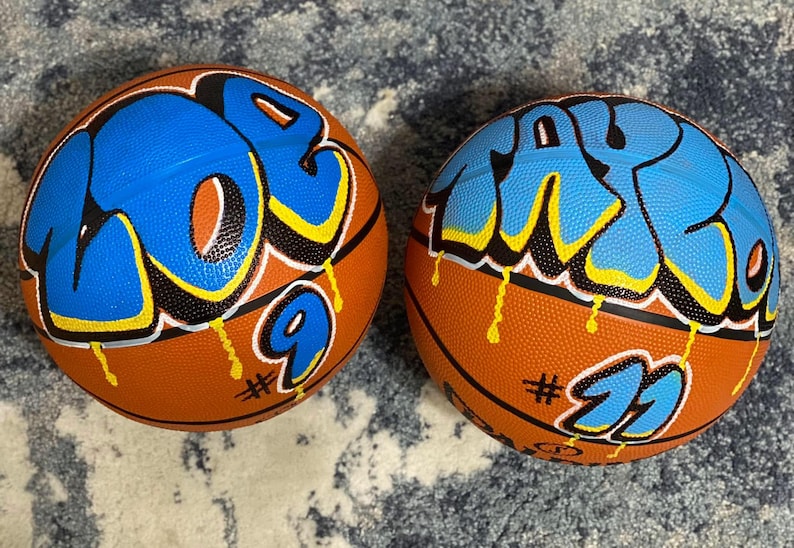 Hand-painted Personalized Graffiti Basketball, Coach/team Gift - Etsy