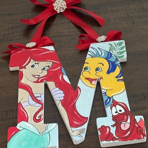 Handpainted Ariel Wooden Wall Letter: Custom Kids Room Decor - Etsy