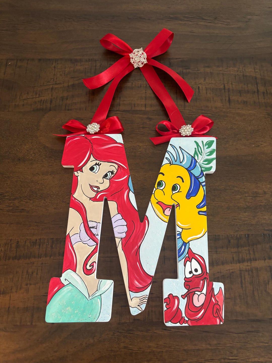 Handpainted Ariel Wooden Wall Letter: Custom Kids Room Decor - Etsy