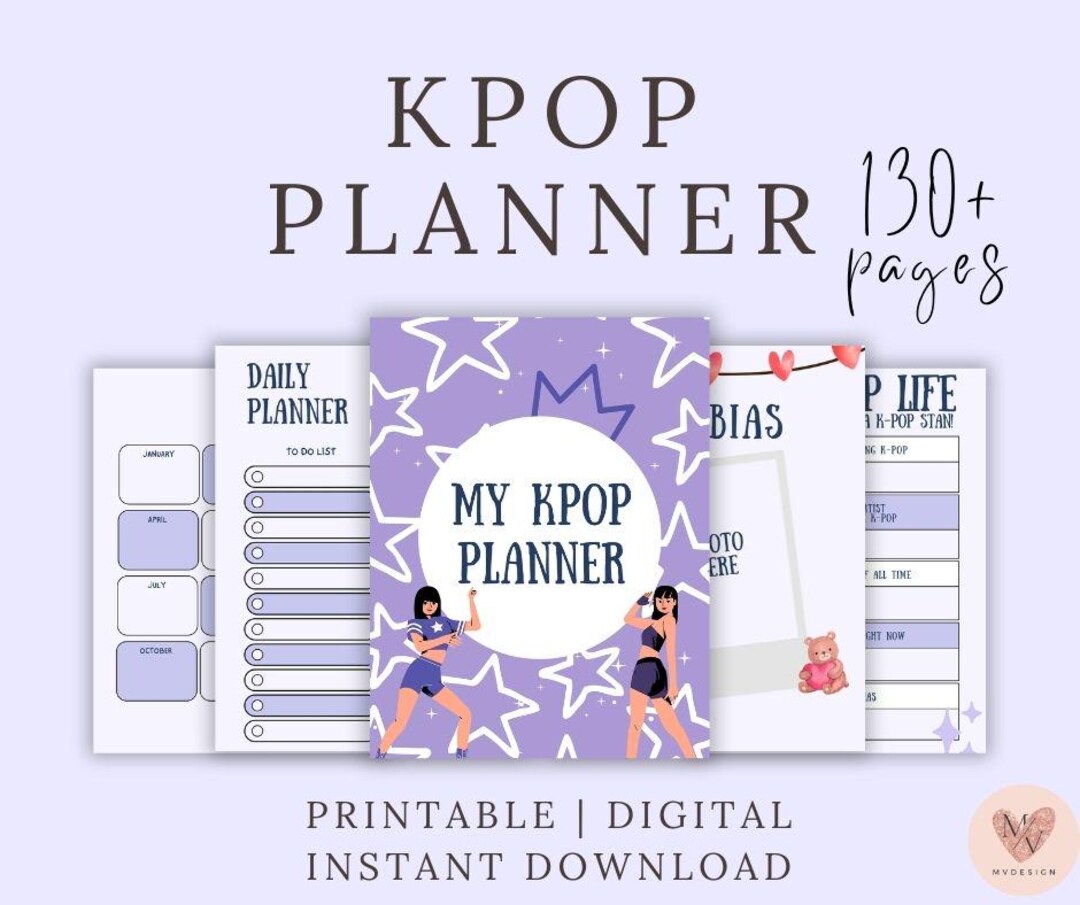 Kpop Planner Printable: Digital Stan Journal, Study & Travel Pages ...