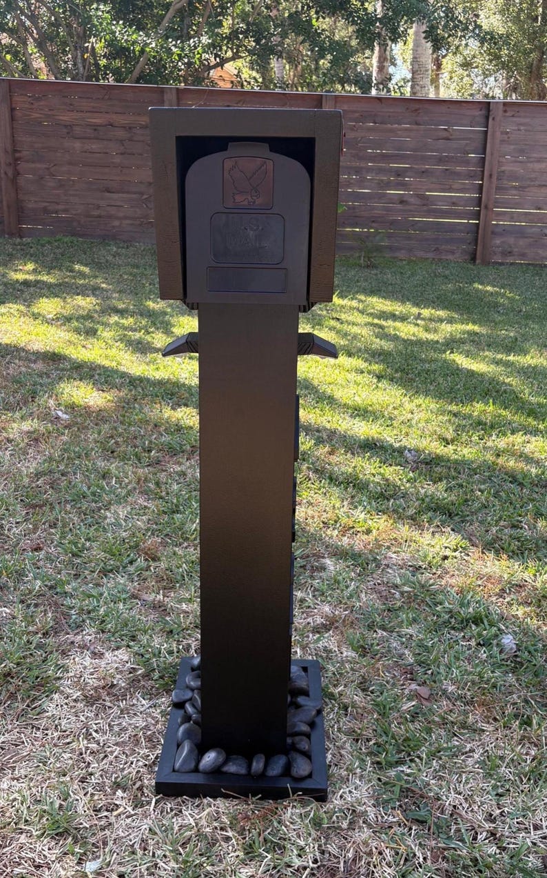 Wood Encased Mailbox, Pressure Treated Wood Body, Thick Frame Design ...