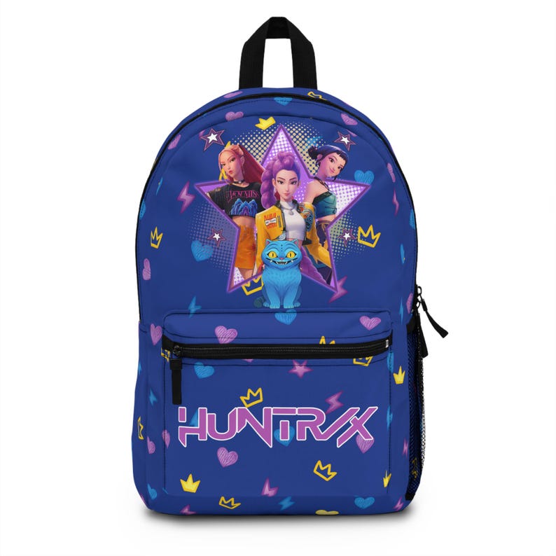 Huntrix K-pop Demon Hunters Backpack in Electric Blue, Netflix Anime ...