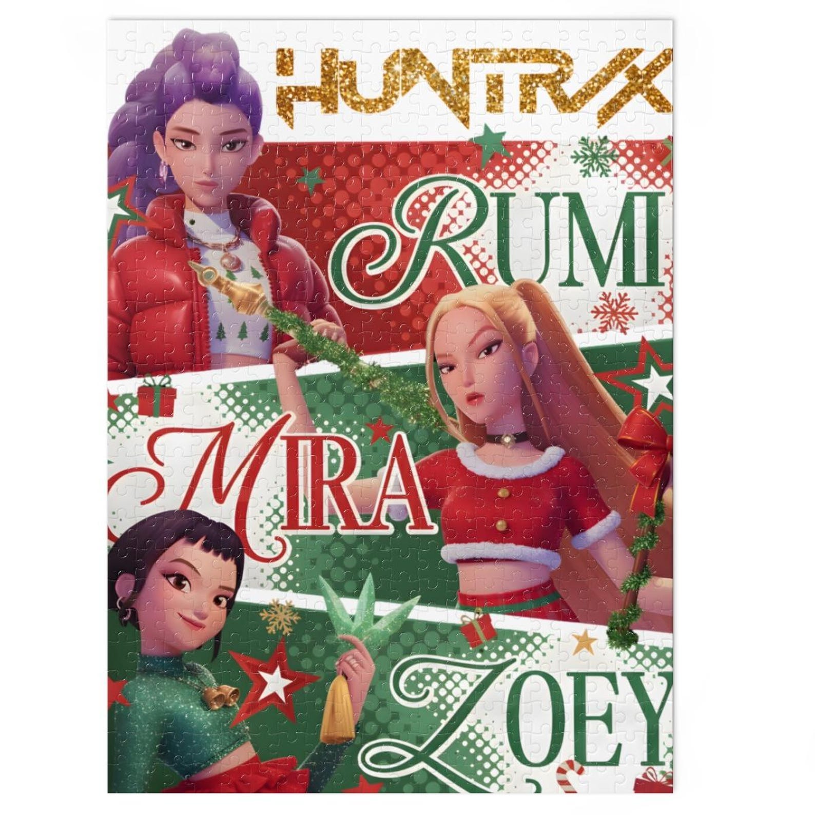 K-pop Demon Hunters Huntrix Holiday Puzzle, Christmas Edition. Custom ...